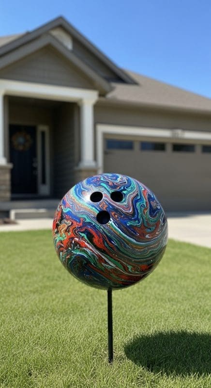 20+ Bowling Ball Yard Art Ideas