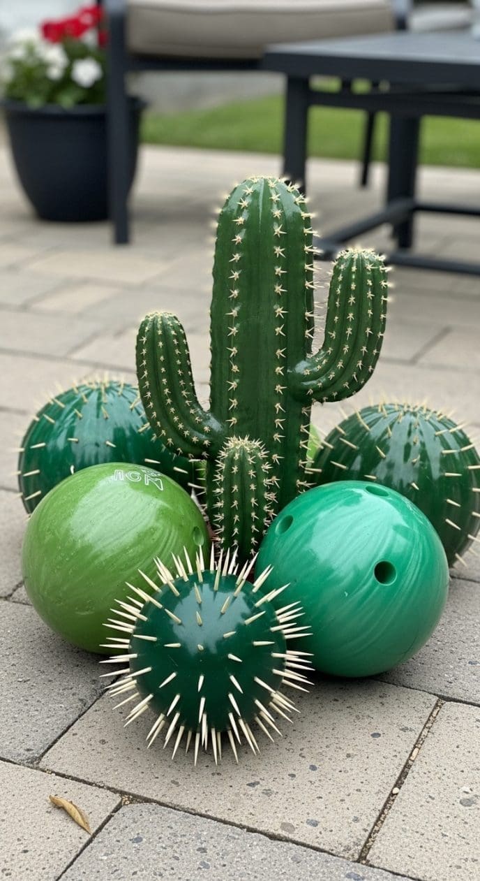 20+ Bowling Ball Yard Art Ideas
