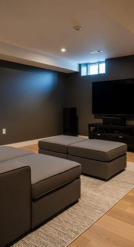 20 Cozy Basement TV Rooms Ideas