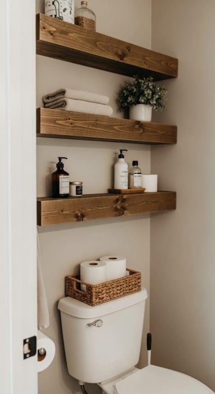 20 Over The Toilet Storage Ideas That Are Easy To Create