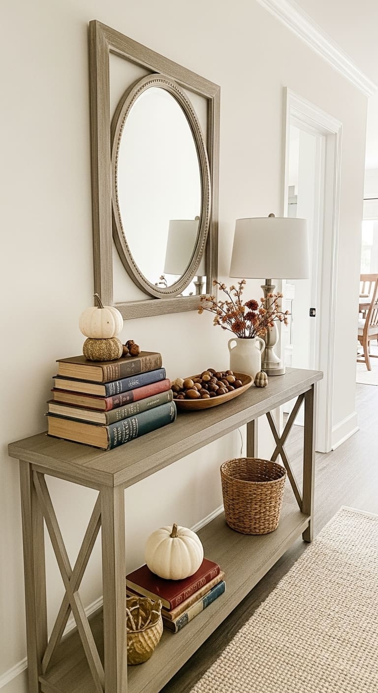20 Fall Entry Table Decor Ideas To Create A Cozy Entryway