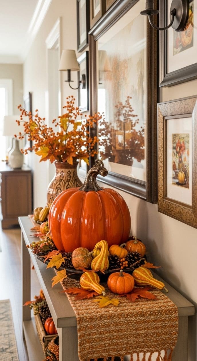 20 Fall Entry Table Decor Ideas To Create A Cozy Entryway