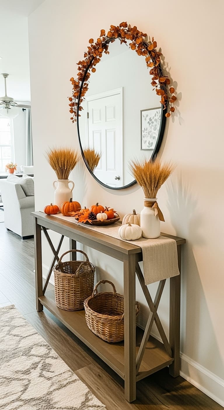 20 Fall Entry Table Decor Ideas To Create A Cozy Entryway