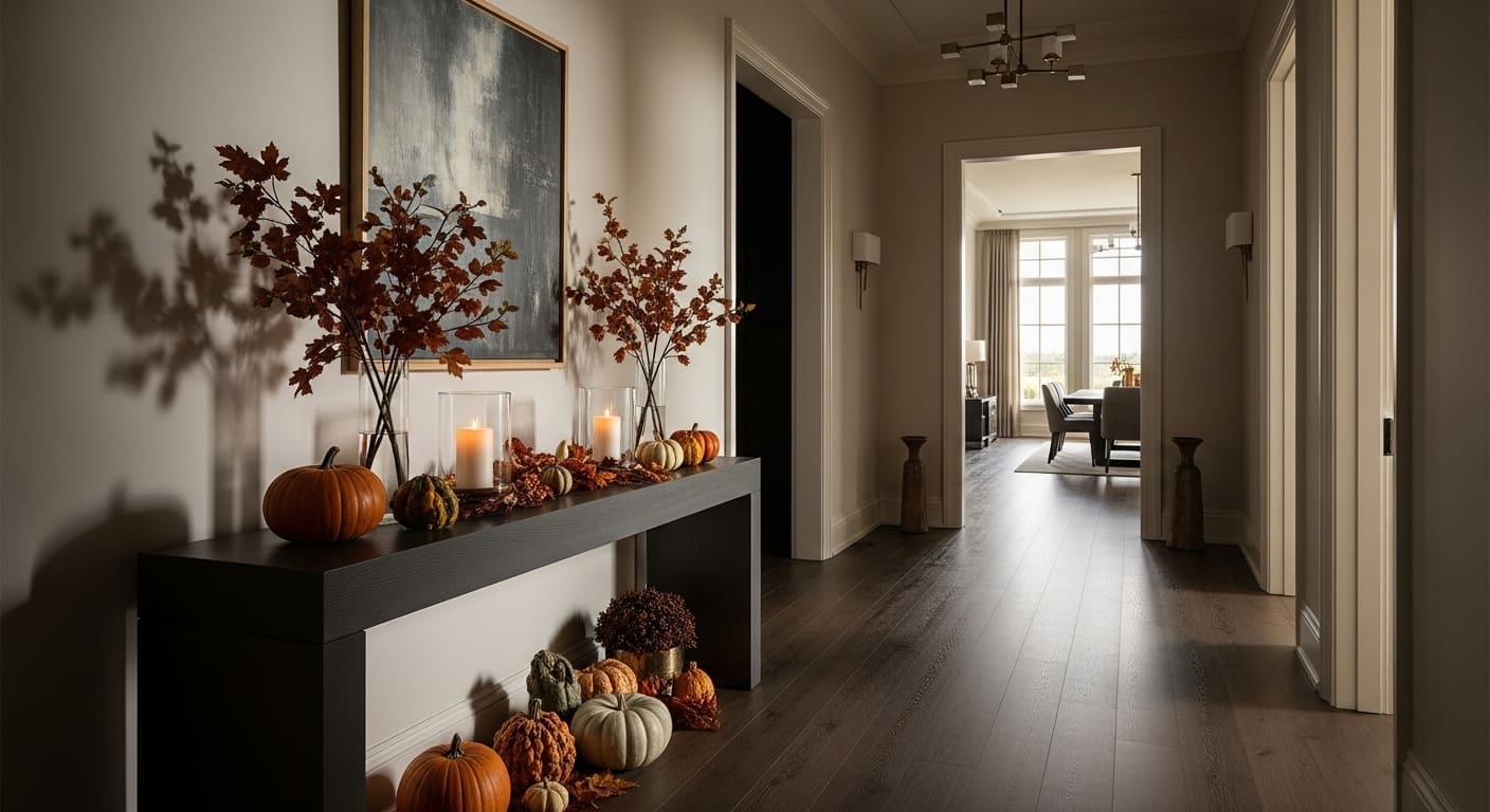20 Fall Entry Table Decor Ideas To Create A Cozy Entryway