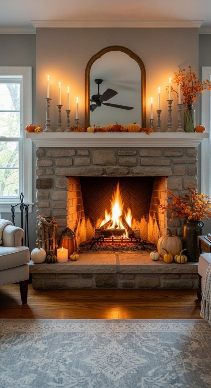20 Fall Farmhouse Fireplace Decor Ideas for a Cozy Home