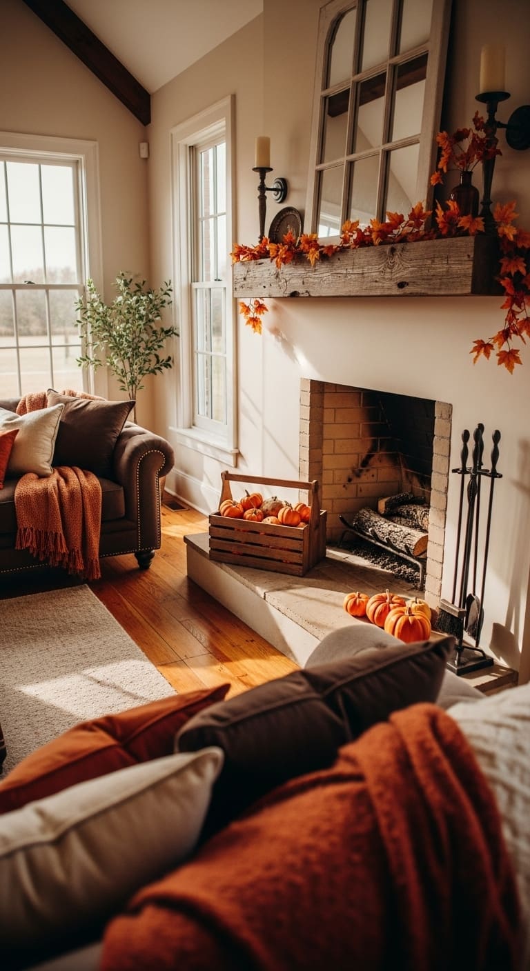 20 Fall Farmhouse Fireplace Decor Ideas for a Cozy Home