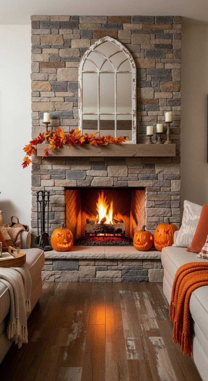 20 Fall Farmhouse Fireplace Decor Ideas for a Cozy Home