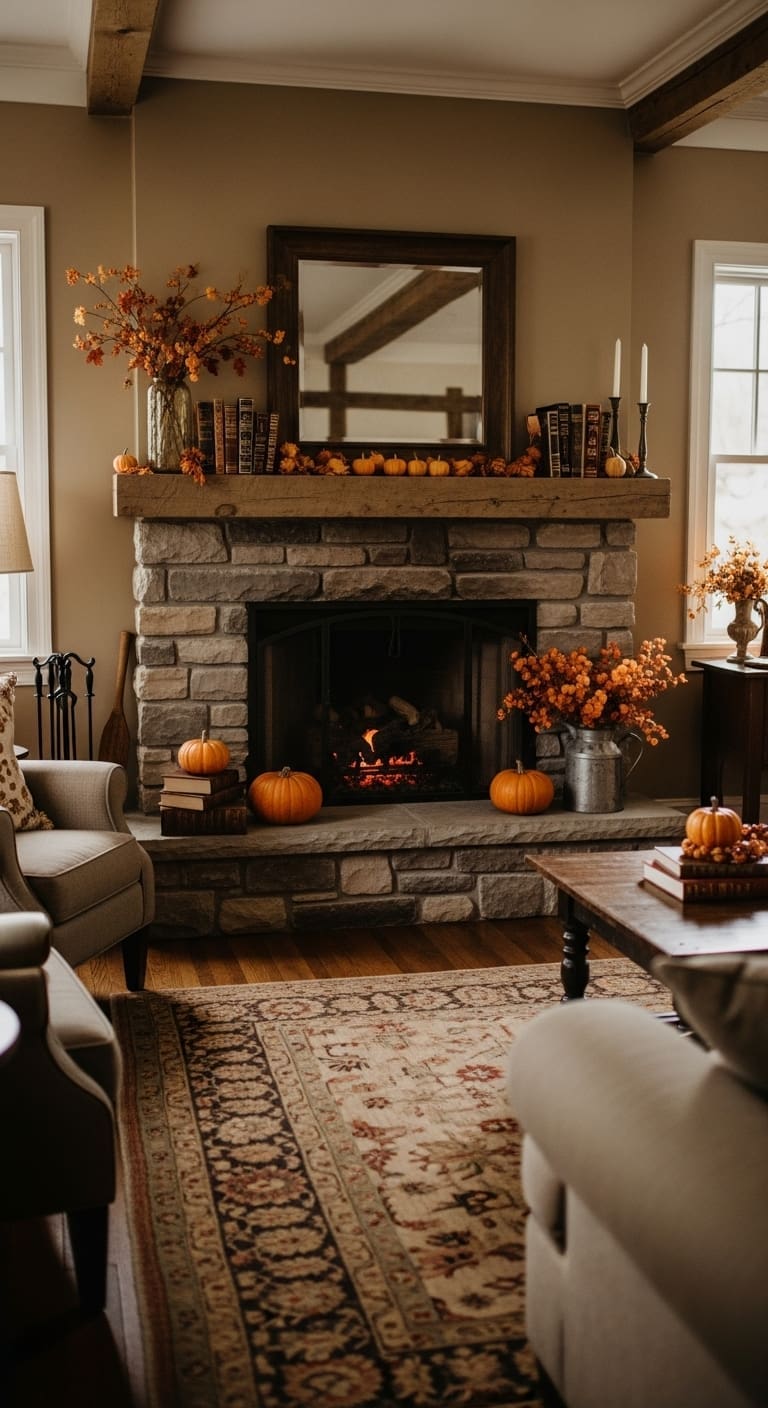 20 Fall Farmhouse Fireplace Decor Ideas for a Cozy Home