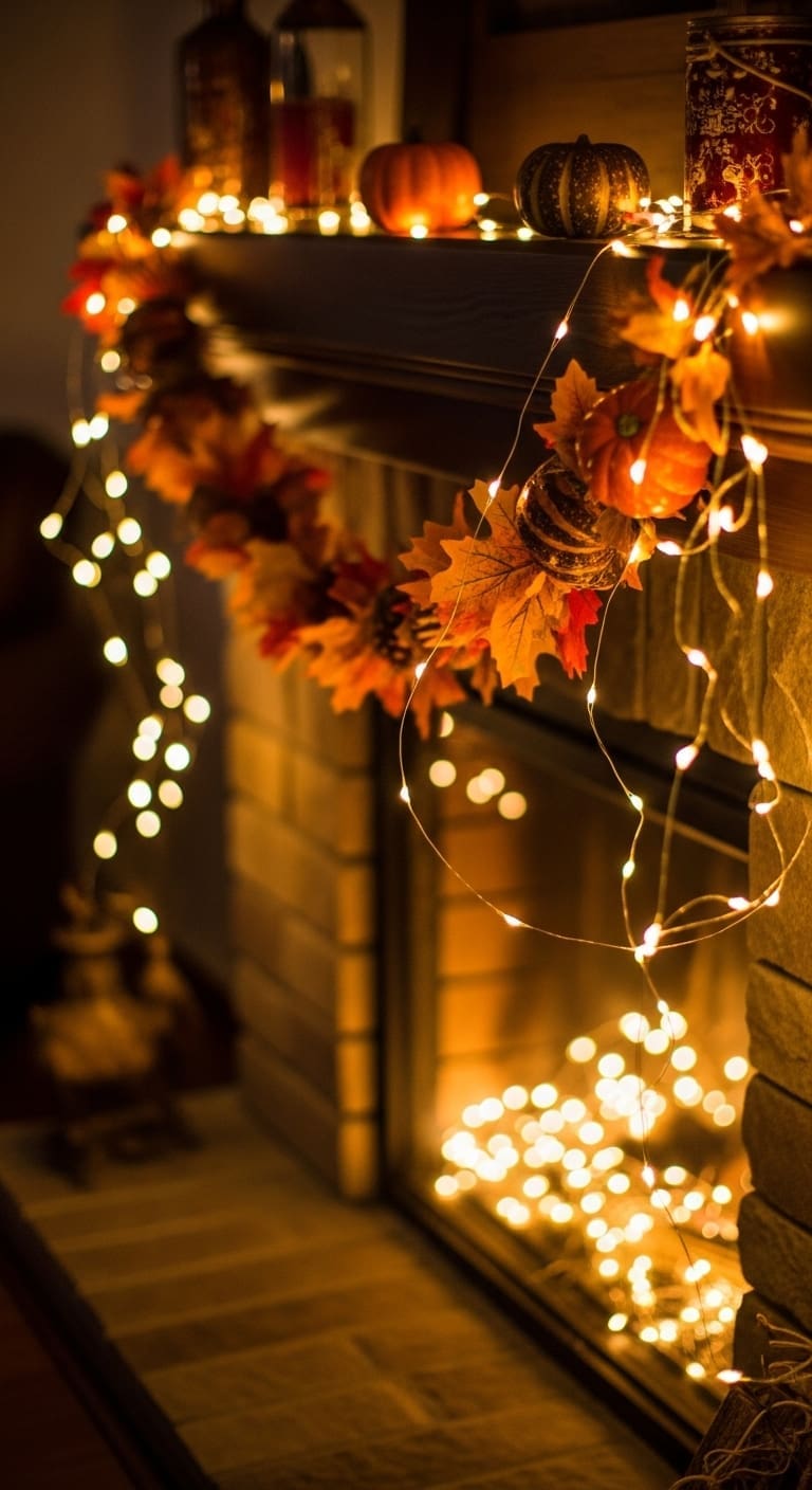 20 Cozy Fall Fireplace Mantle Decor
