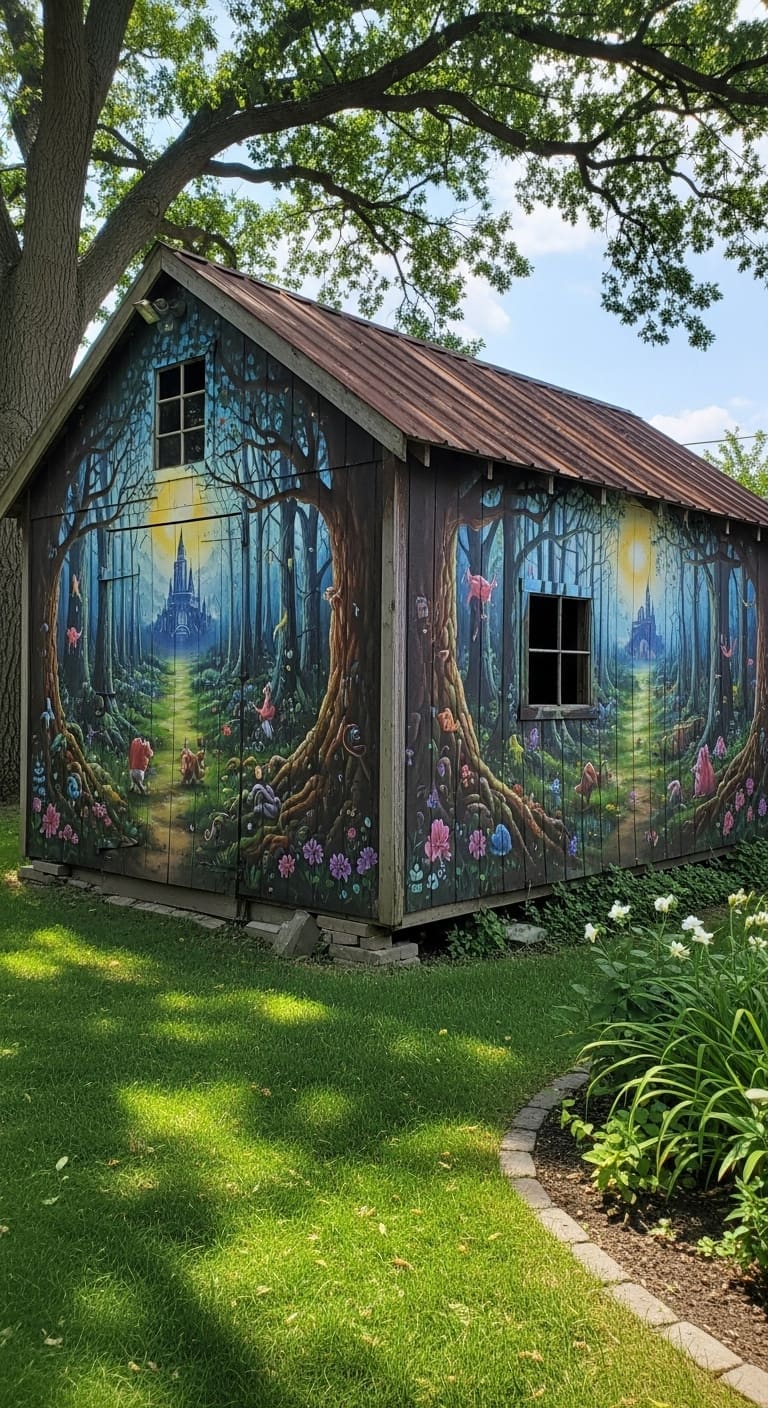 How To Create An Outdoor Shed Mural With 20 Unique Ideas
