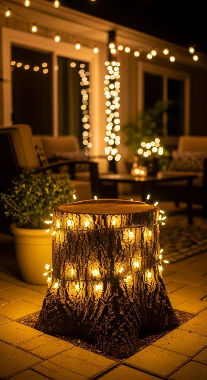 20 Easy Tree Stump Decor Ideas You Can DIY