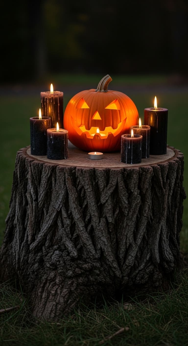 20 Easy Tree Stump Decor Ideas You Can DIY