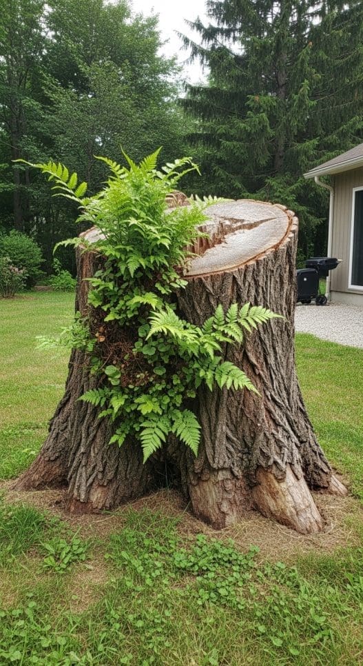 20 Easy Tree Stump Decor Ideas You Can DIY