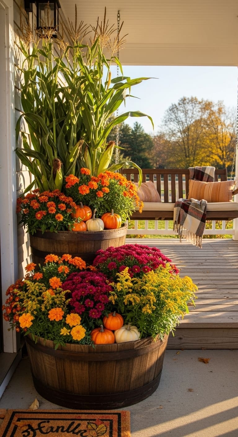 22 Cozy Fall Planter Ideas That Look Great On Your Front Porch