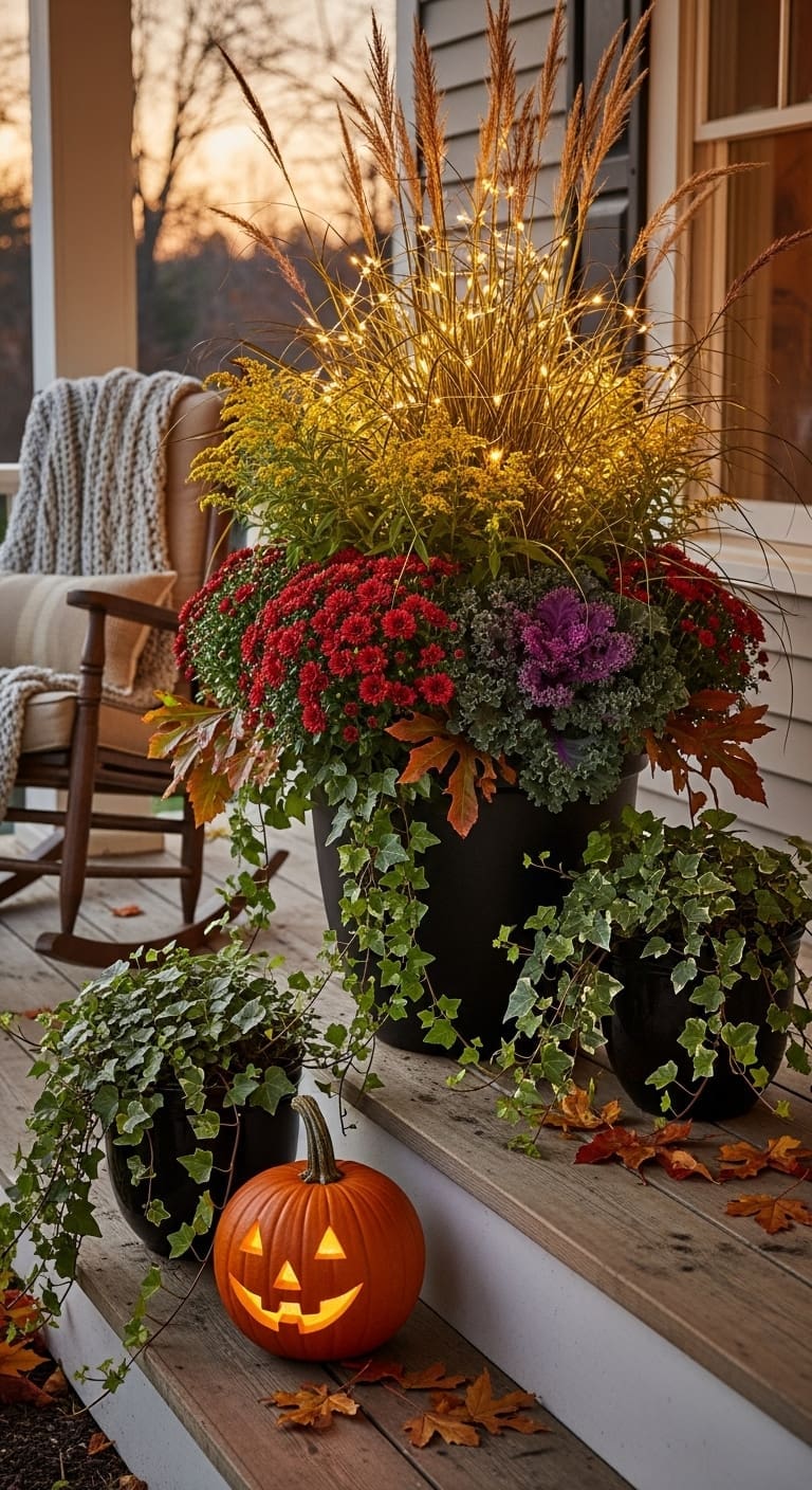22 Cozy Fall Planter Ideas That Look Great On Your Front Porch
