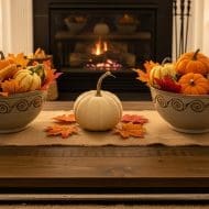 20 Cozy Round Coffee Table Fall Decor Ideas