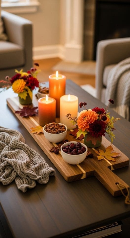 40 Cozy Fall Coffee Table Decor Ideas