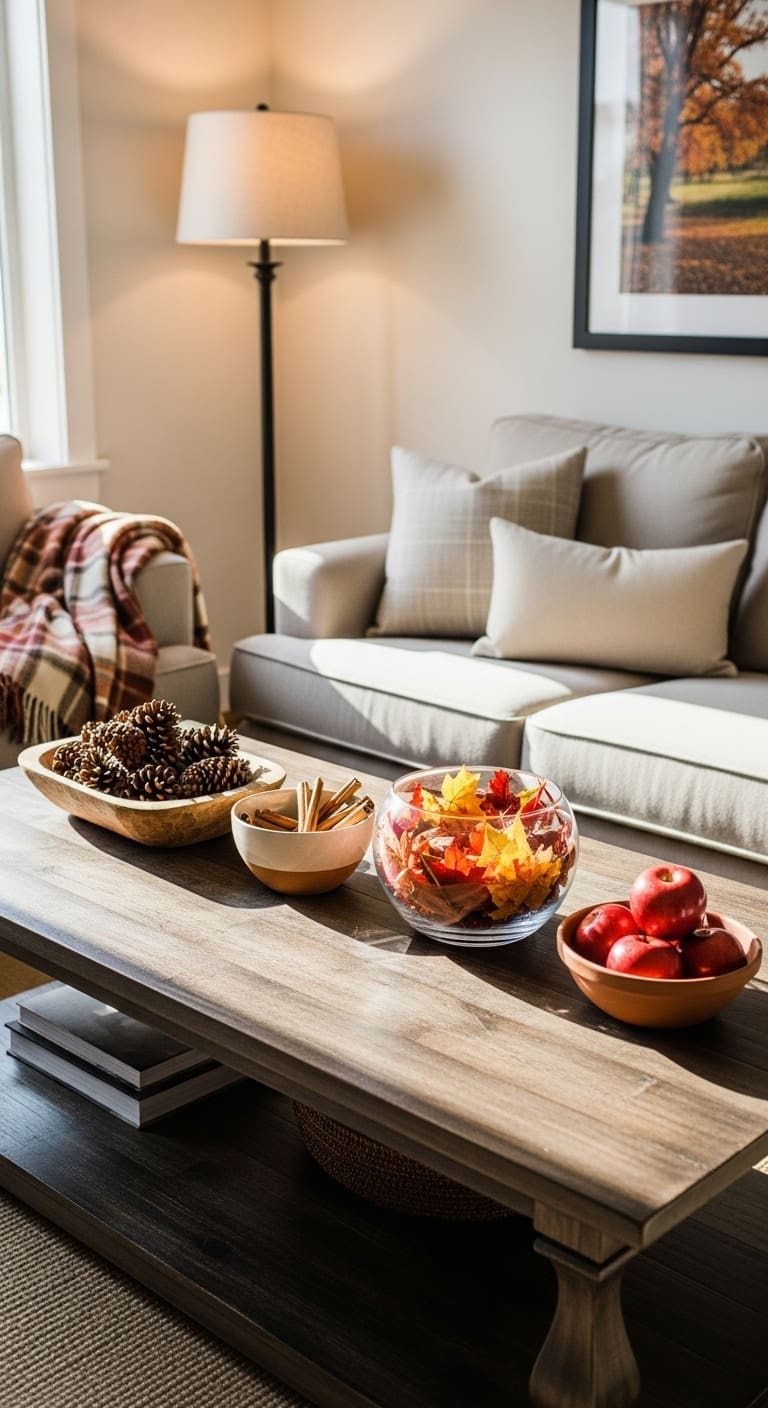 40 Cozy Fall Coffee Table Decor Ideas