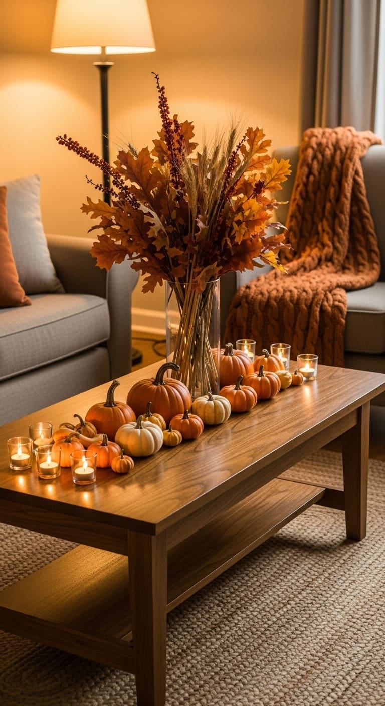 40 Cozy Fall Coffee Table Decor Ideas
