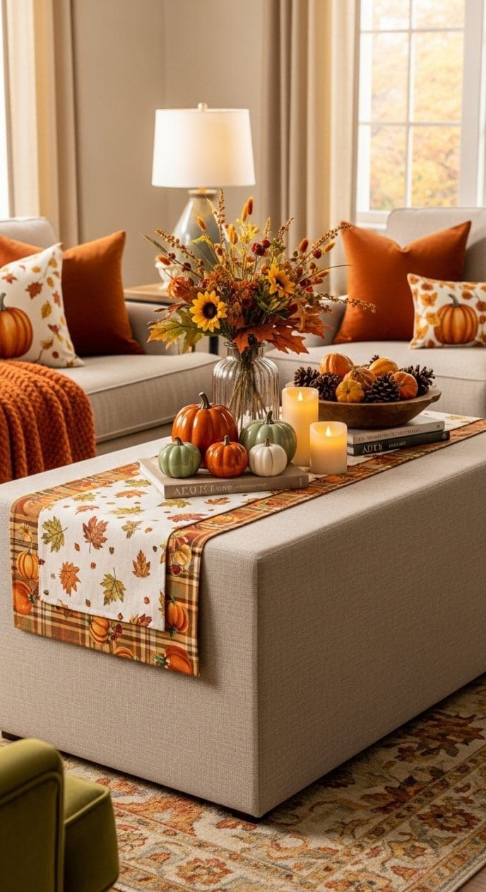 40 Cozy Fall Coffee Table Decor Ideas