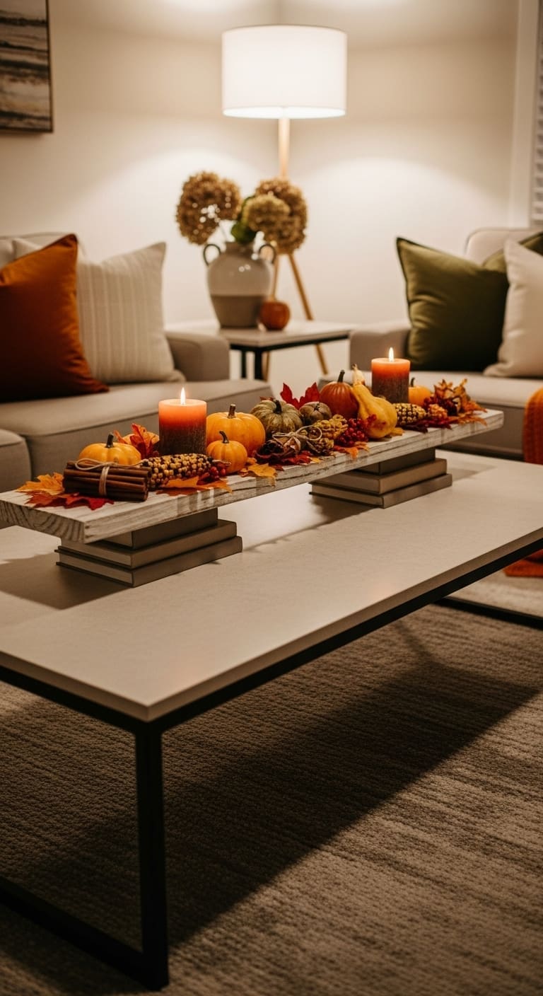 40 Cozy Fall Coffee Table Decor Ideas