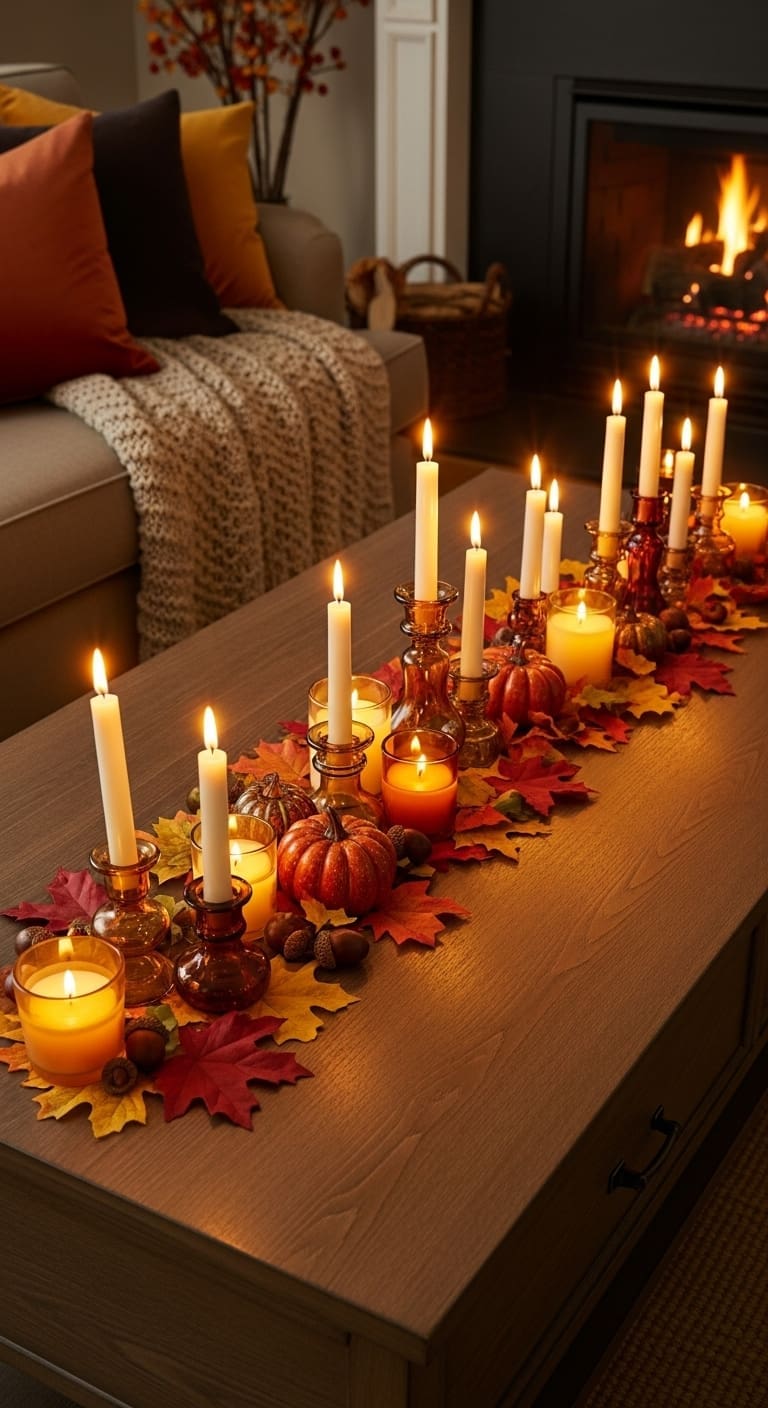 40 Cozy Fall Coffee Table Decor Ideas