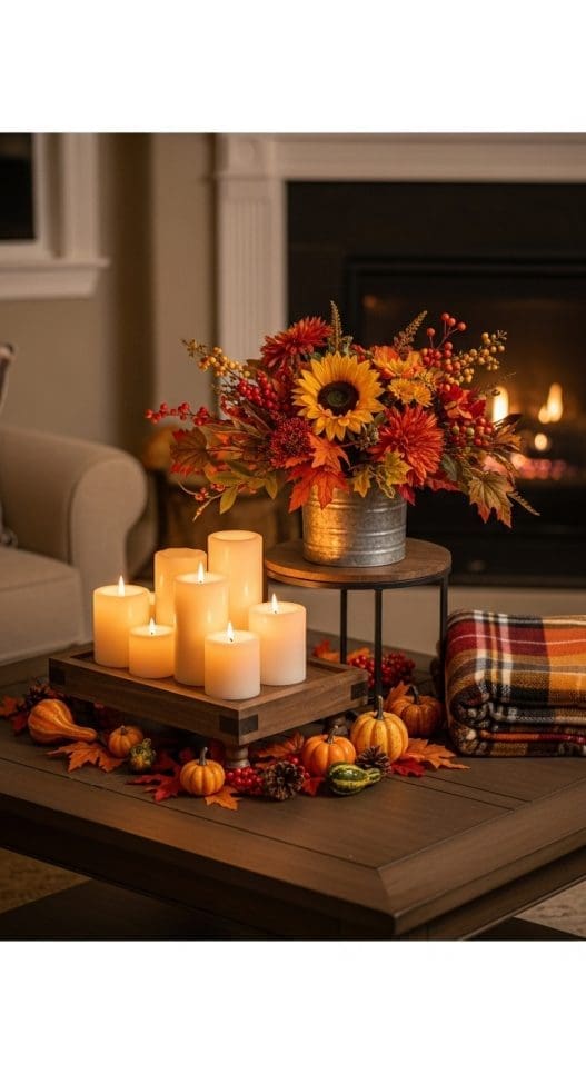 40 Cozy Fall Coffee Table Decor Ideas