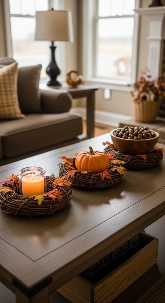 40 Cozy Fall Coffee Table Decor Ideas