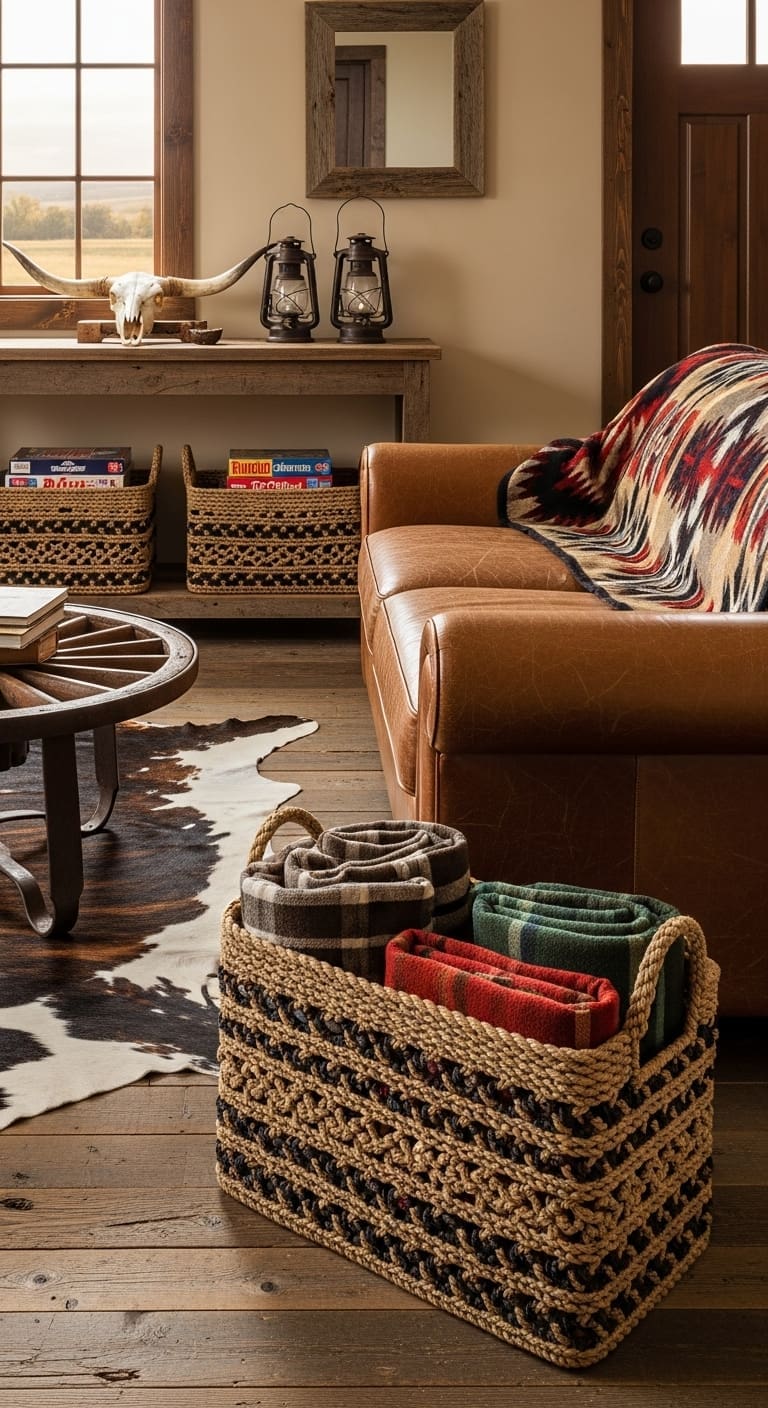 23 Cozy & Rustic Western Farmhouse Living Room Ideas