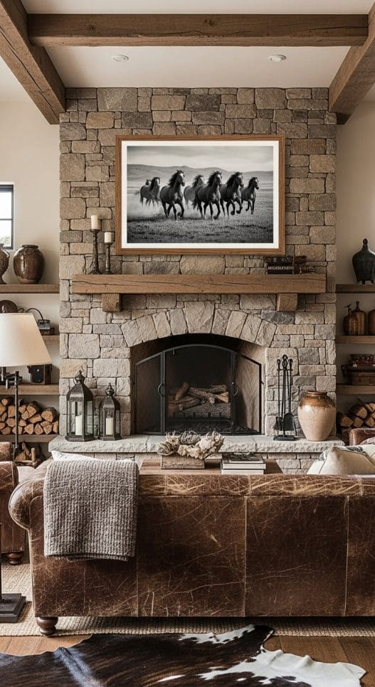 23 Cozy & Rustic Western Farmhouse Living Room Ideas