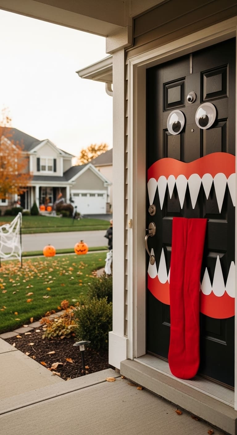 18 Easy DIY Halloween Door Decorations For The Spooky Season