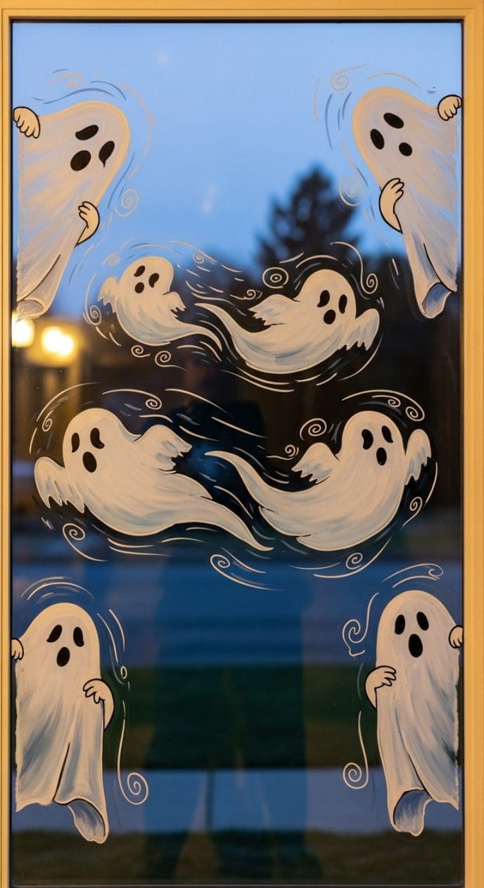 22 Halloween Window Painting Ideas - Oh Curiosity