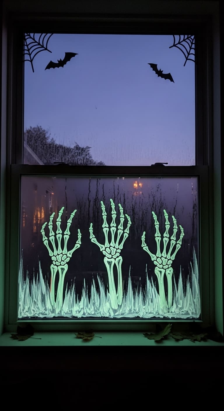 22 Halloween Window Painting Ideas - Oh Curiosity