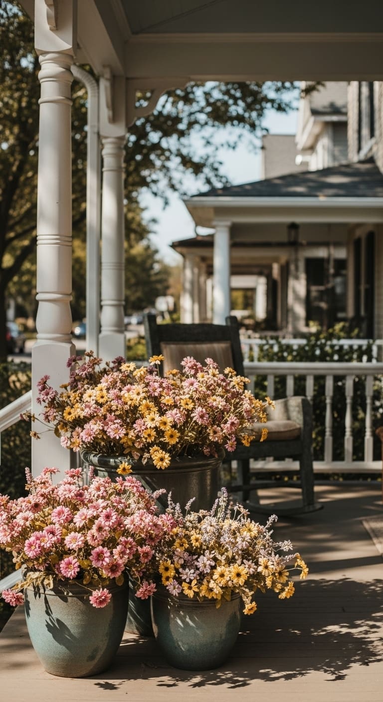 Outdoor Fake Flower Pot Ideas That Look Surprisingly Real
