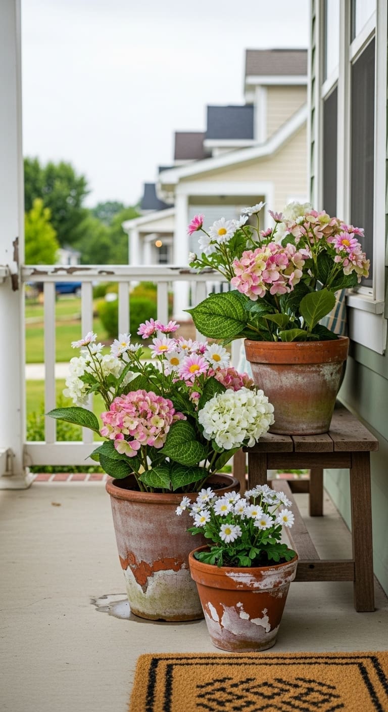 Outdoor Fake Flower Pot Ideas That Look Surprisingly Real