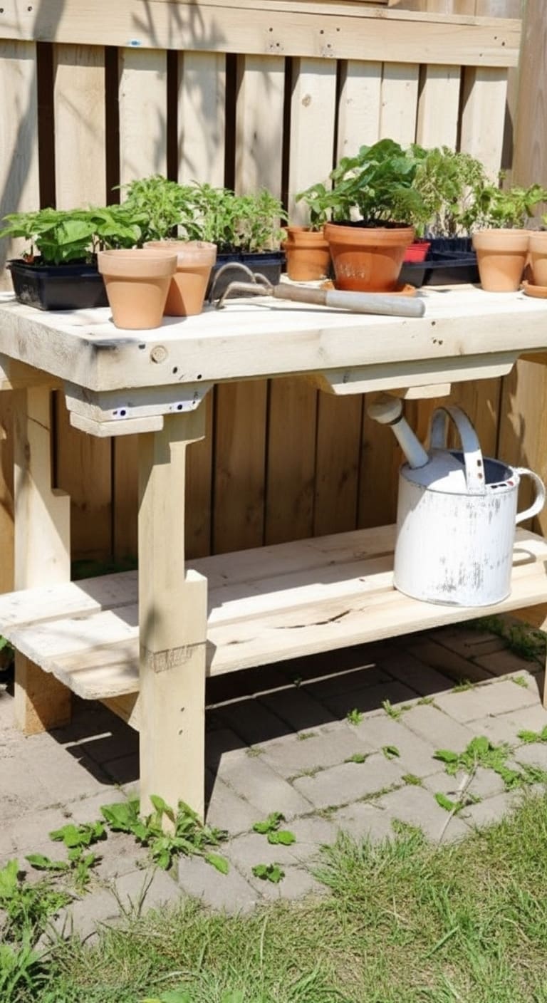 18 Budget-Friendly DIY Potting Bench Ideas