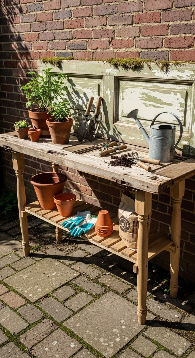 18 Budget-Friendly DIY Potting Bench Ideas