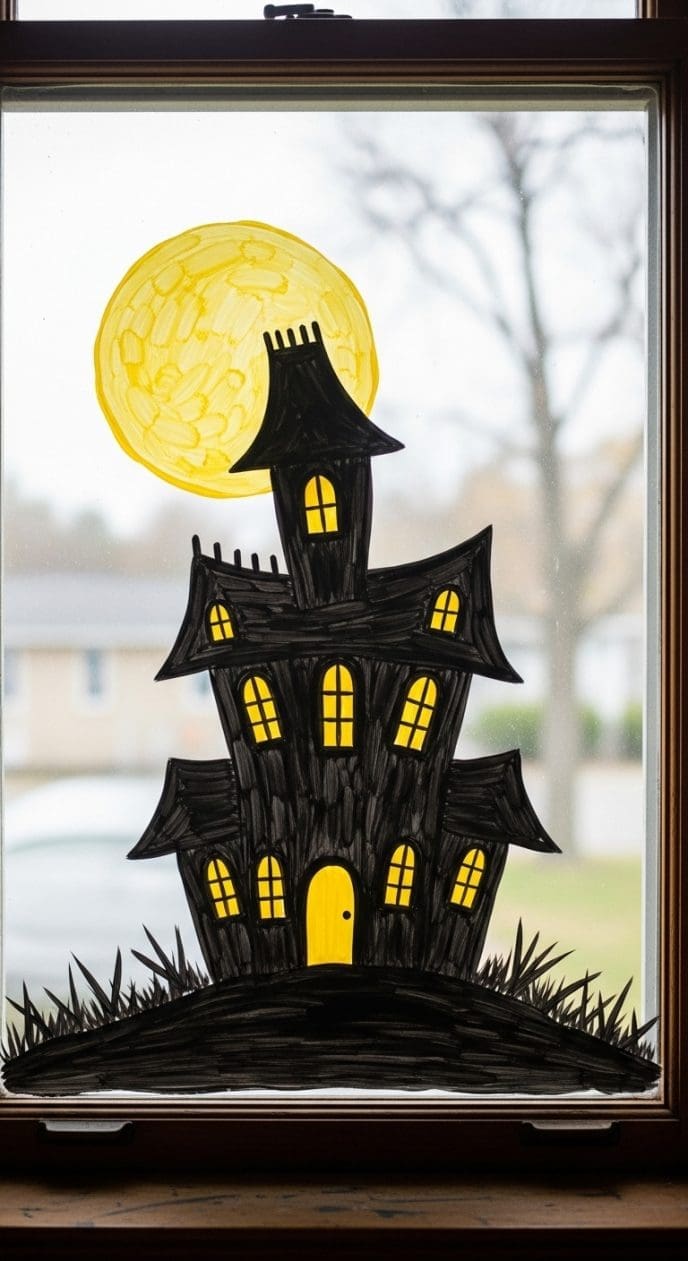12 Easy DIY Halloween Window Painting Ideas - Oh Curiosity