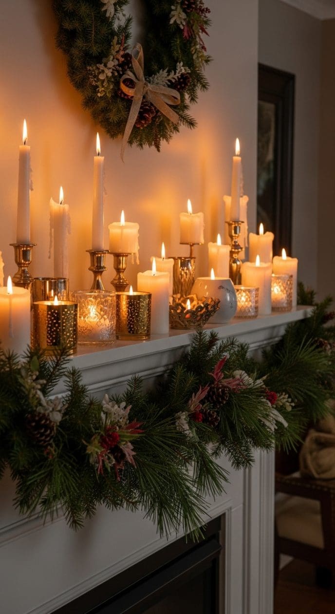 22 Affordable Mantle Christmas Decor Ideas For A Cozy Fireplace