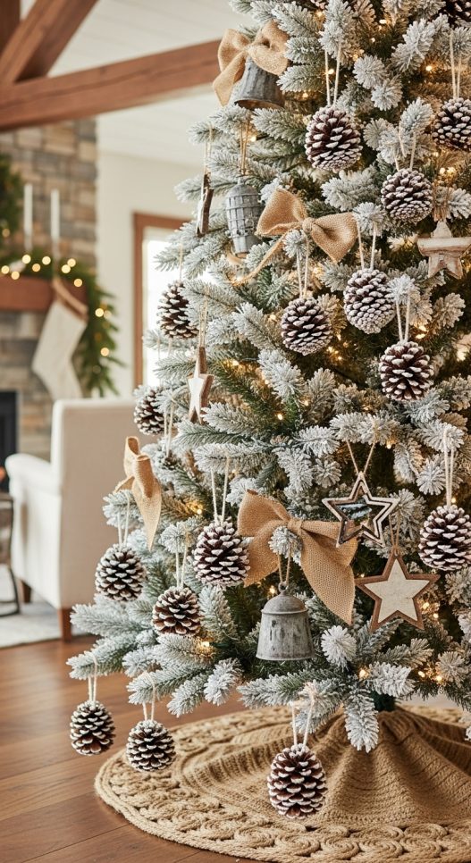 10 Rustic Farmhouse Christmas Tree Decor
