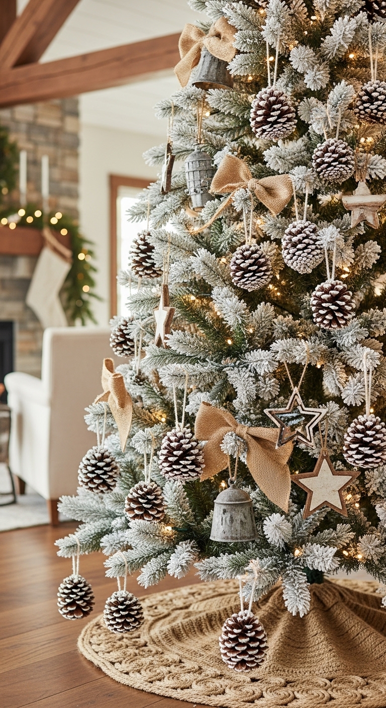 10 Rustic Farmhouse Christmas Tree Decor