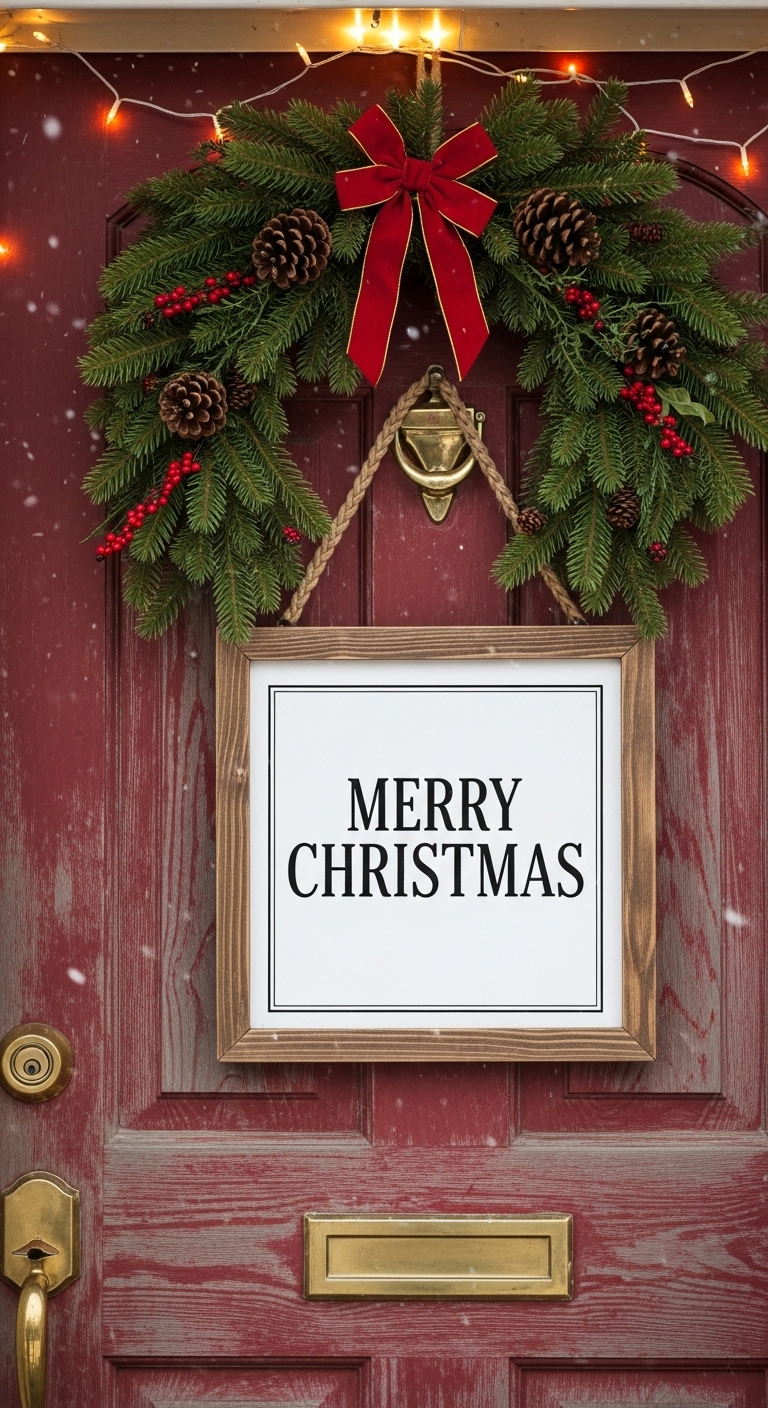 18 Easy DIY Christmas Front Door Decor