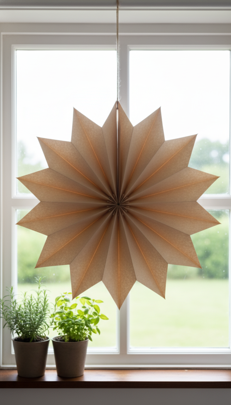 How To Make DIY Rustic Brown Paper Stars For Christmas