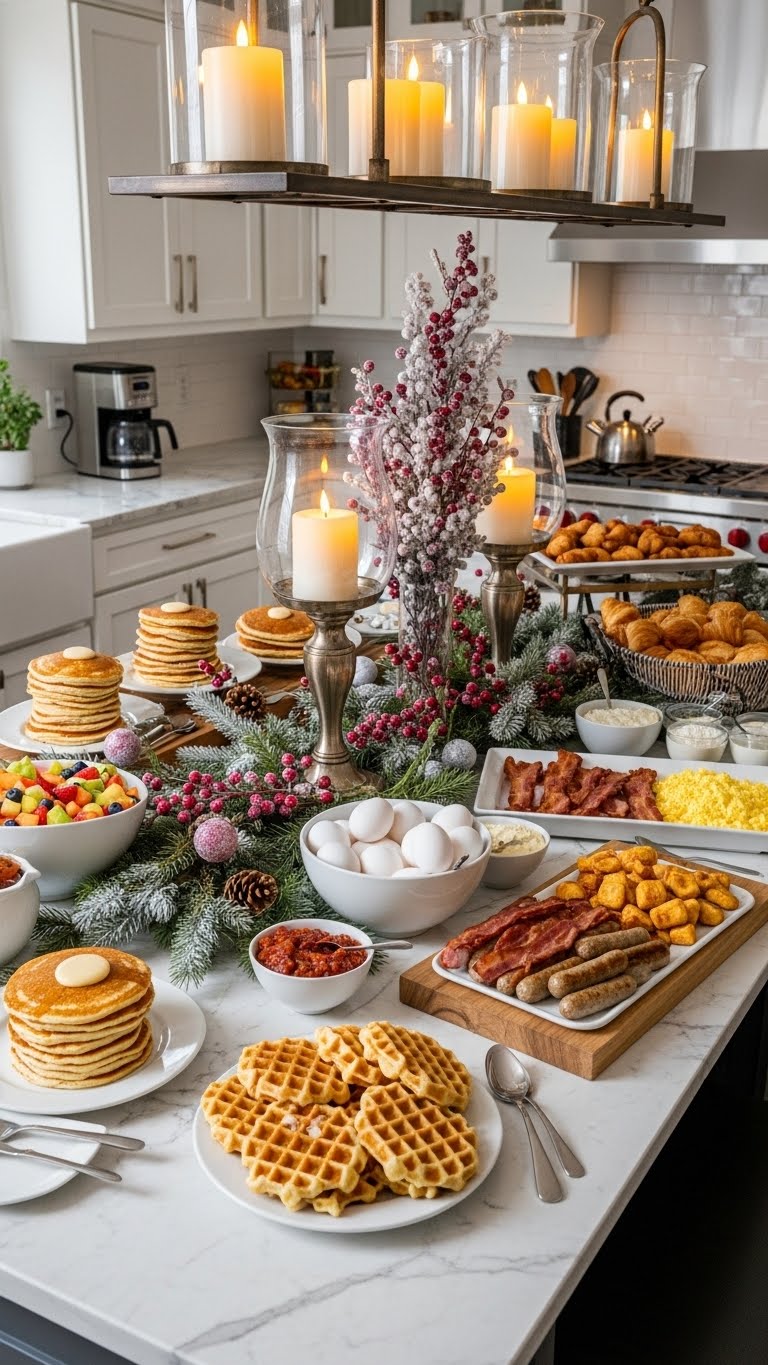20 Easy Ways To Set Up A Christmas Breakfast Buffet Table