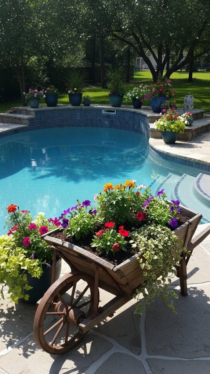 23 Low-Effort Poolside Planter Ideas