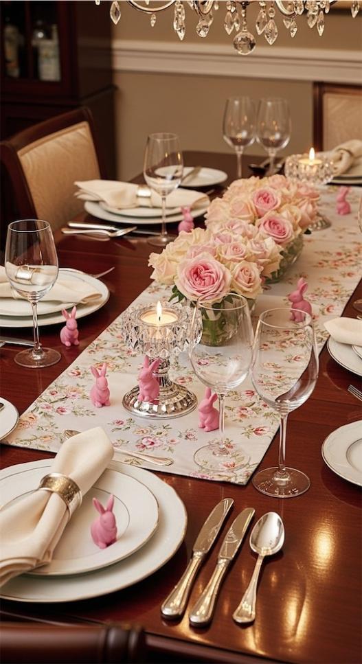 15 Cute Pink Easter Table Decor Ideas